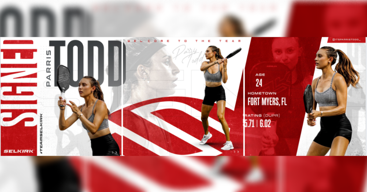 Parris Todd Signs with Team Selkirk – The Dink Pickleball