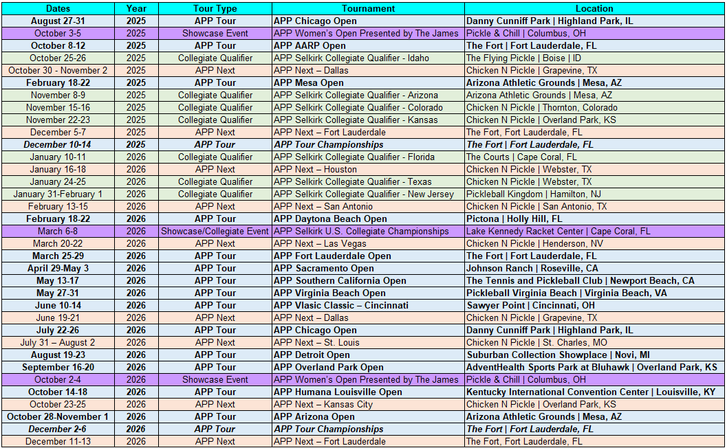 APP Announces Full 2026 Tour Schedule, Featuring 13 Nationally ...