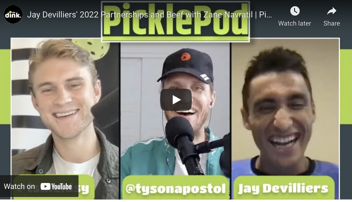 PicklePod 8: Jay Devilliers Addresses Mixed Doubles Comments - The Dink ...